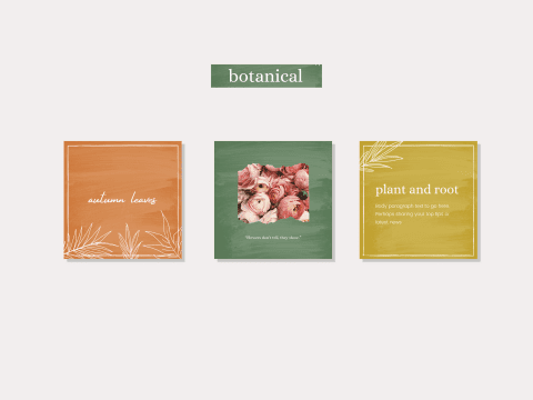 Botanical Instagram Templates | Creative Wilderness