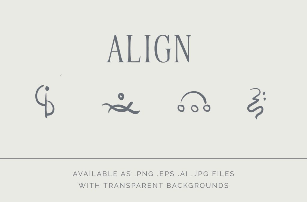 Holistic Wellness Yoga Spiritual Mindful Icons | Illustrations Icons