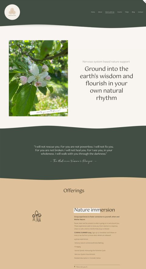 Squarespace Template Inspired by Nature | Website Templates UK